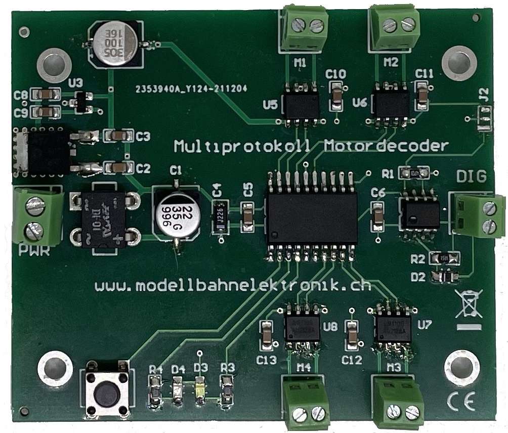 Vierfach DCC Motor Weichendecoder | Schalten | Digital | Modellbahnelektronik